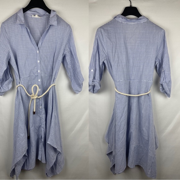 Parallel Skies | Dresses | Parallel Skies Striped Asymmetrical Shirt ...